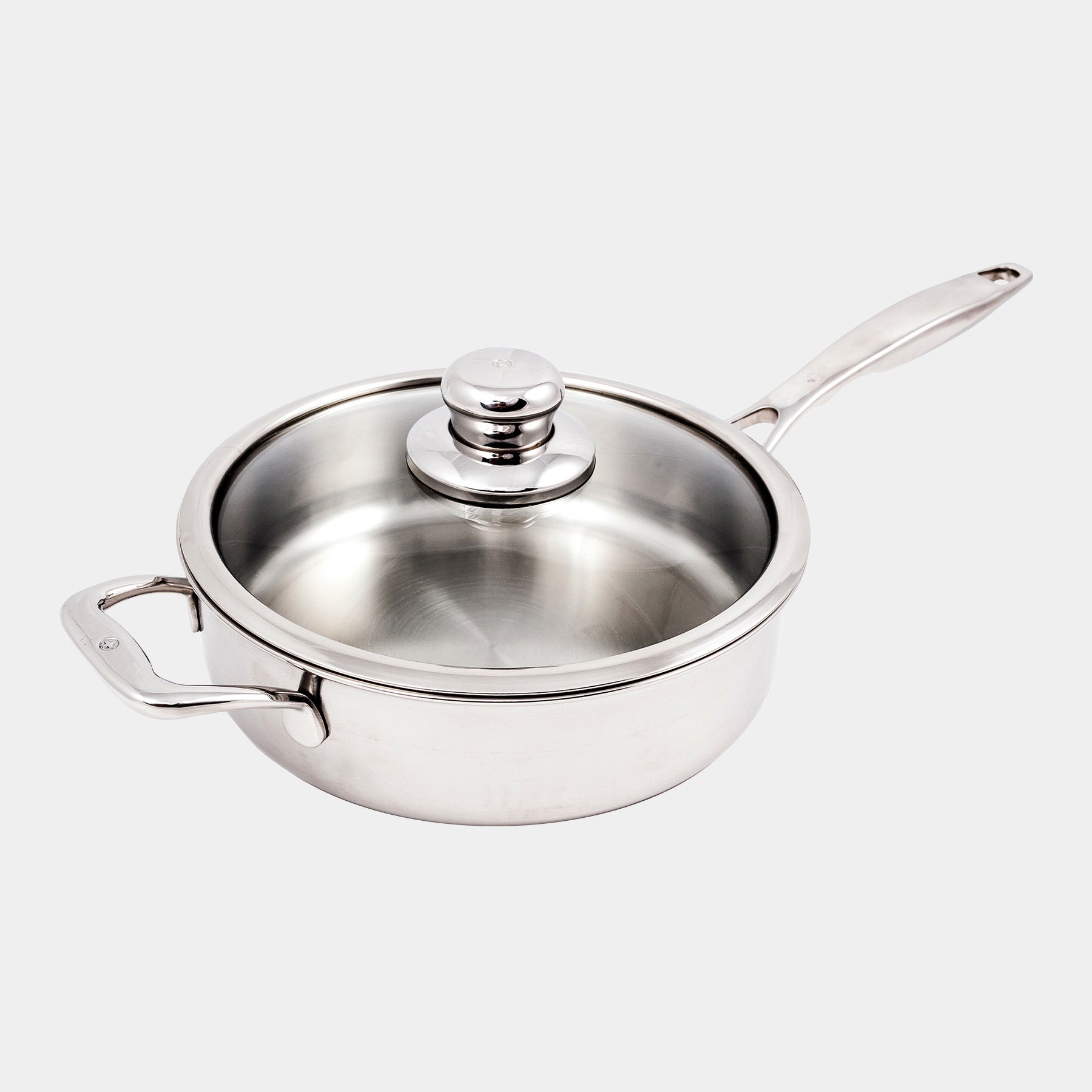 Premium Clad Saute Pan with Glass Lid - Induction | Swiss Diamond